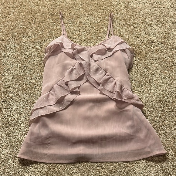 Candie's | Tops | Candies Pink Ruffle Tank Top | Poshmark